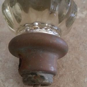 Antique | Accents | Antique Big Glass Rustic Metal Knob Or Door Knob | Poshmark